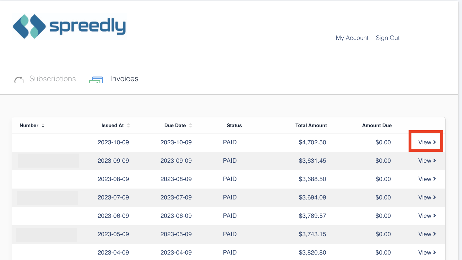 How can I view my invoices? – Spreedly Help Center