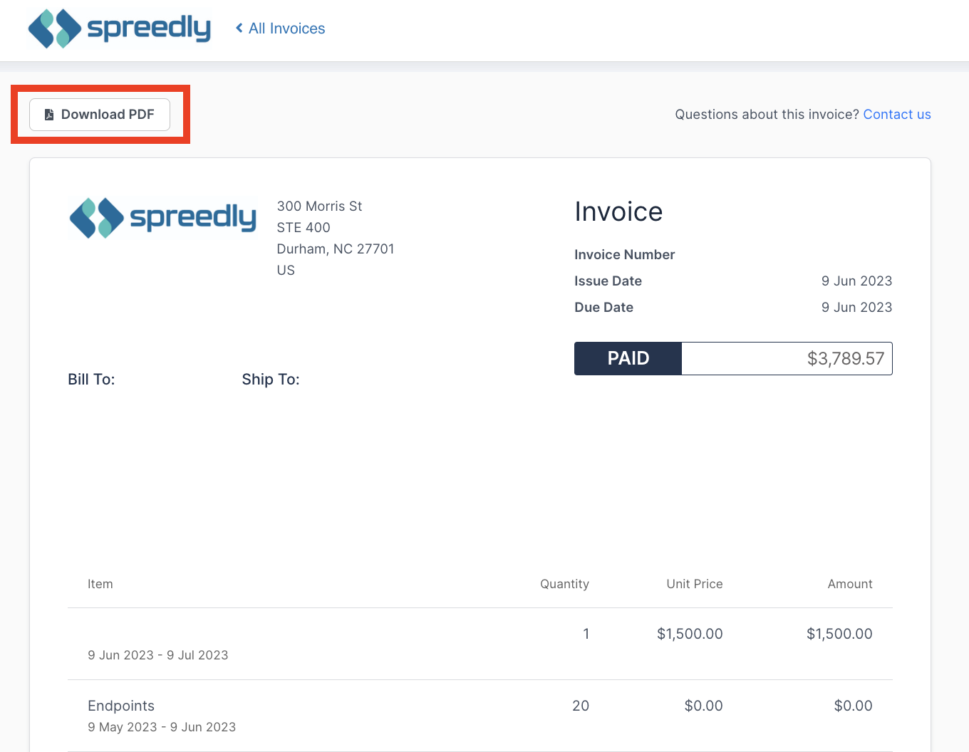How can I view my invoices? – Spreedly Help Center